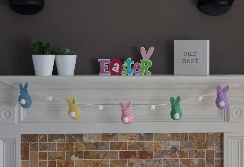 Crochet Easter Bunny Garland | Free Pattern - The Knotted Nest