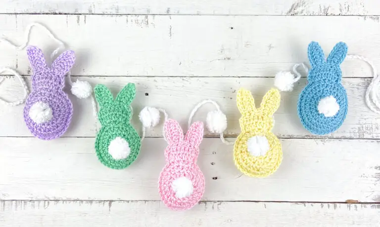 Crochet Easter Bunny Garland | Free Pattern - The Knotted Nest