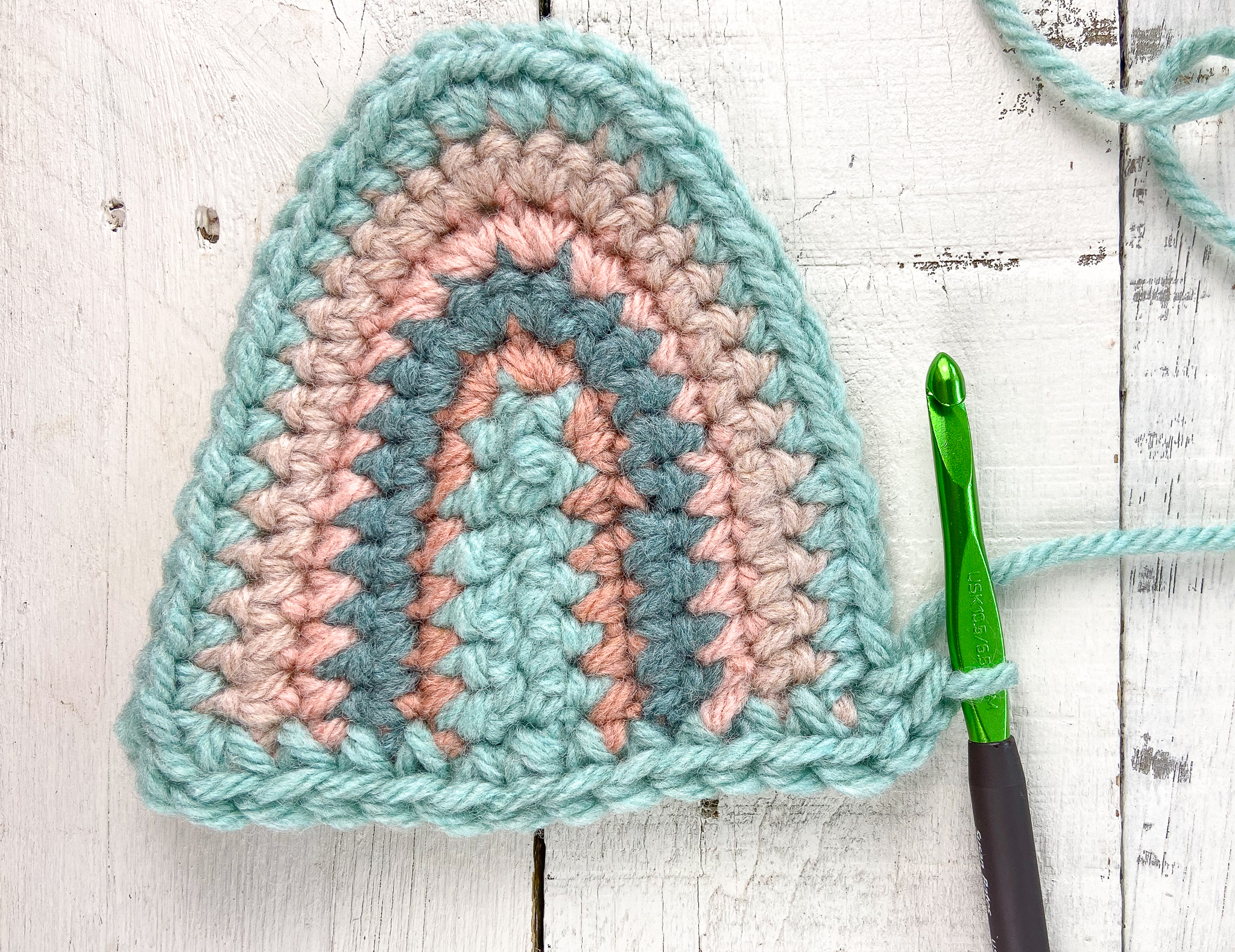 Rainbow Squares Crochet Baby Blanket Free Pattern - The Knotted Nest
